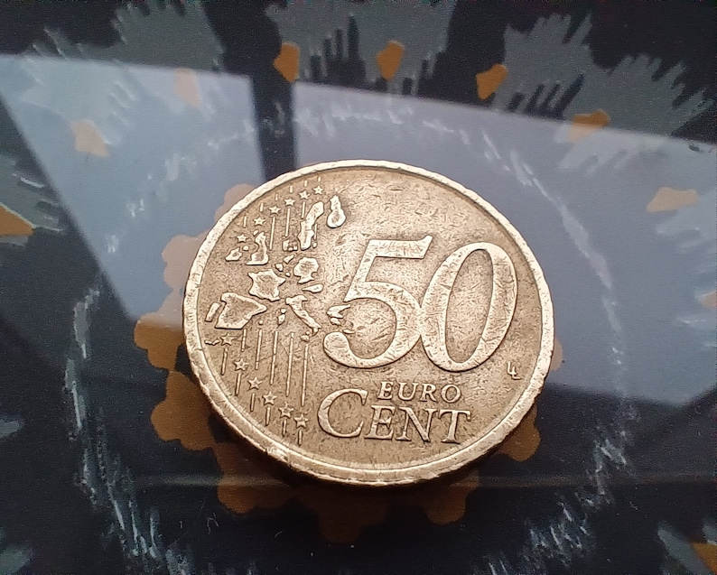 50 Euro Cent Spain 2000 Cervantes Rare Coin With Mis-minting Double ...