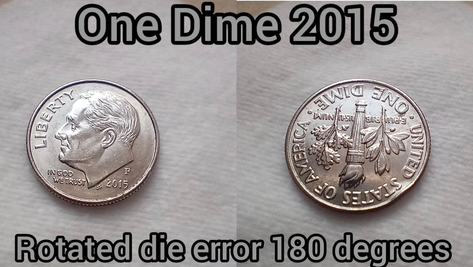 Dime 2015 P Roosevelt Dime Multiple Errors US Coin Die Error Rotated Reverse Rare Error - Etsy