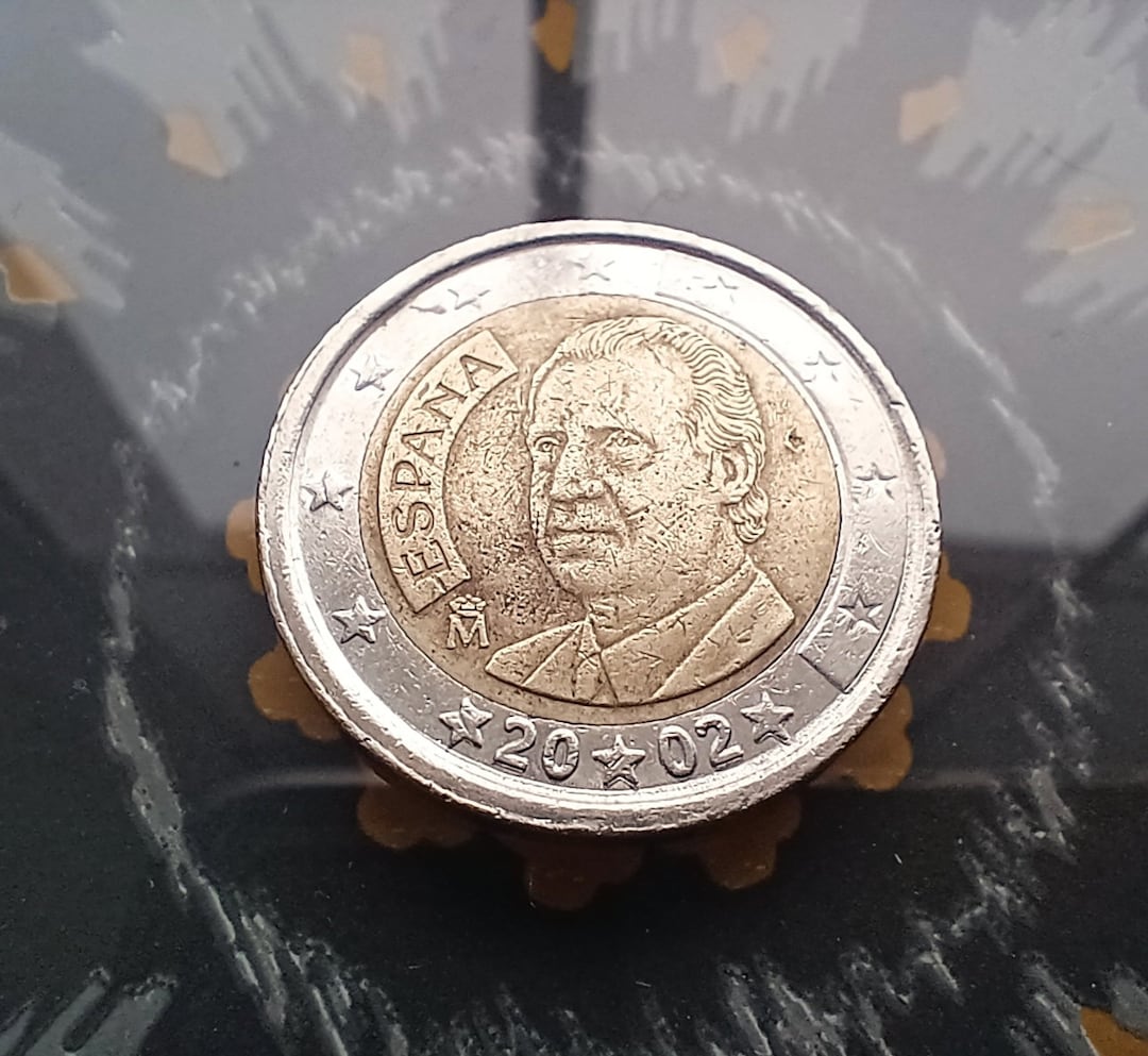 2 Euro Spain 2002 Rare Coin With Mis-minting Visible Errors - Etsy
