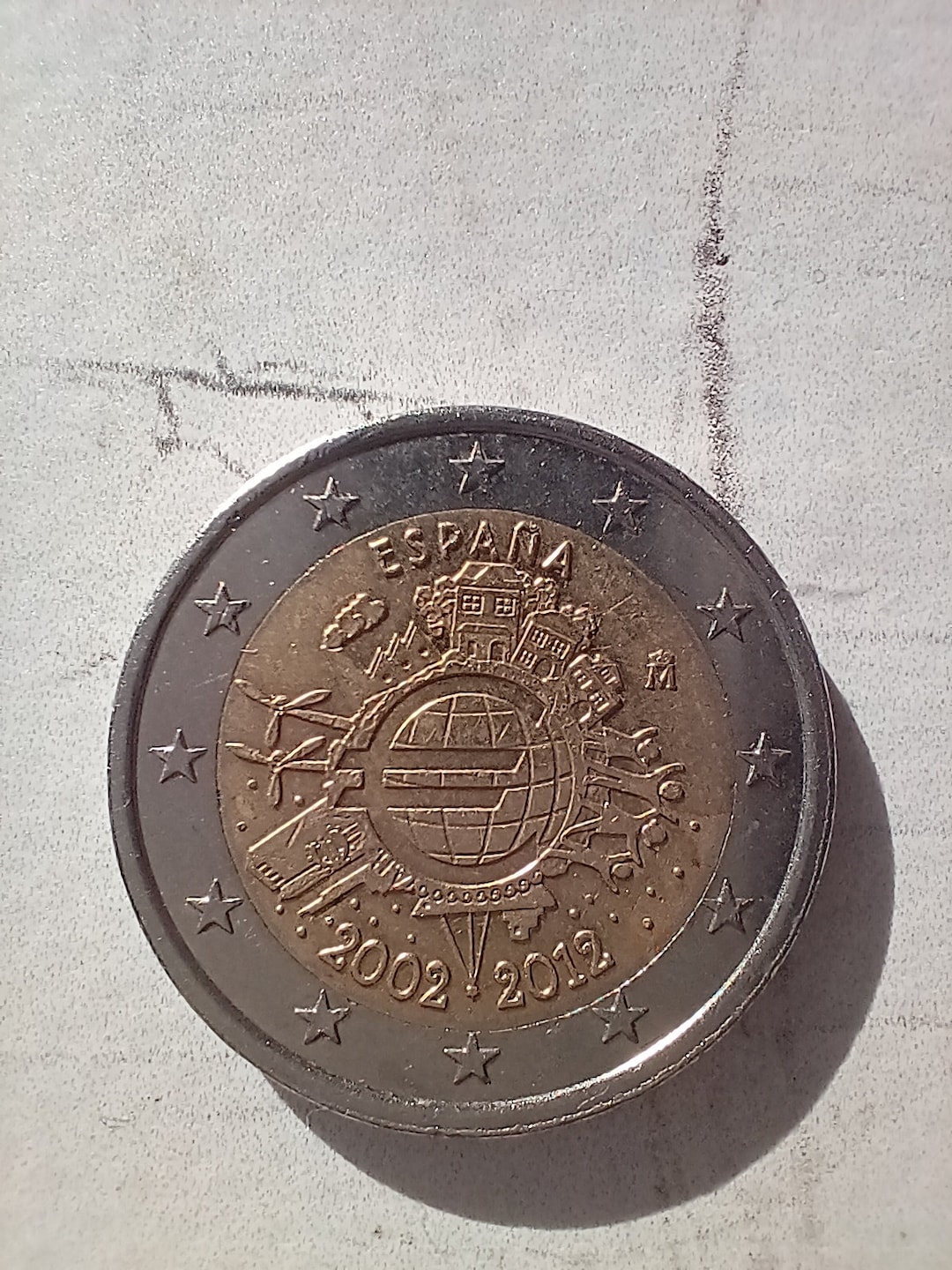 2 Euro Spain 10 Years Anniversary of the Euro 2002-2012 Rare Coin ...