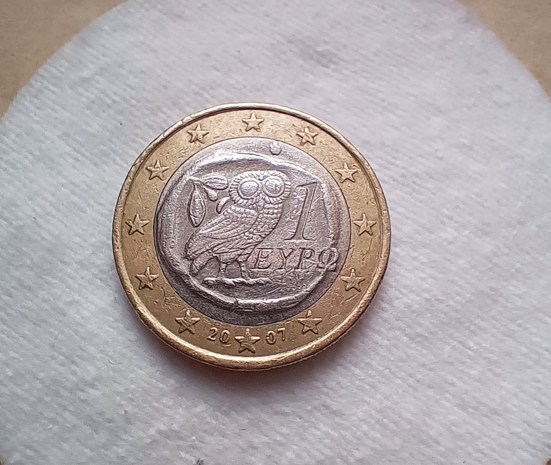 2007 Greek 1 Euro Coin: Owl of Athena, Multiple Errors - Etsy