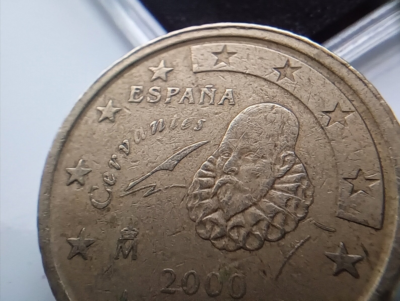50 Euro Cent Spain 2000 Cervantes Rare Coin With Mis-minting Double ...