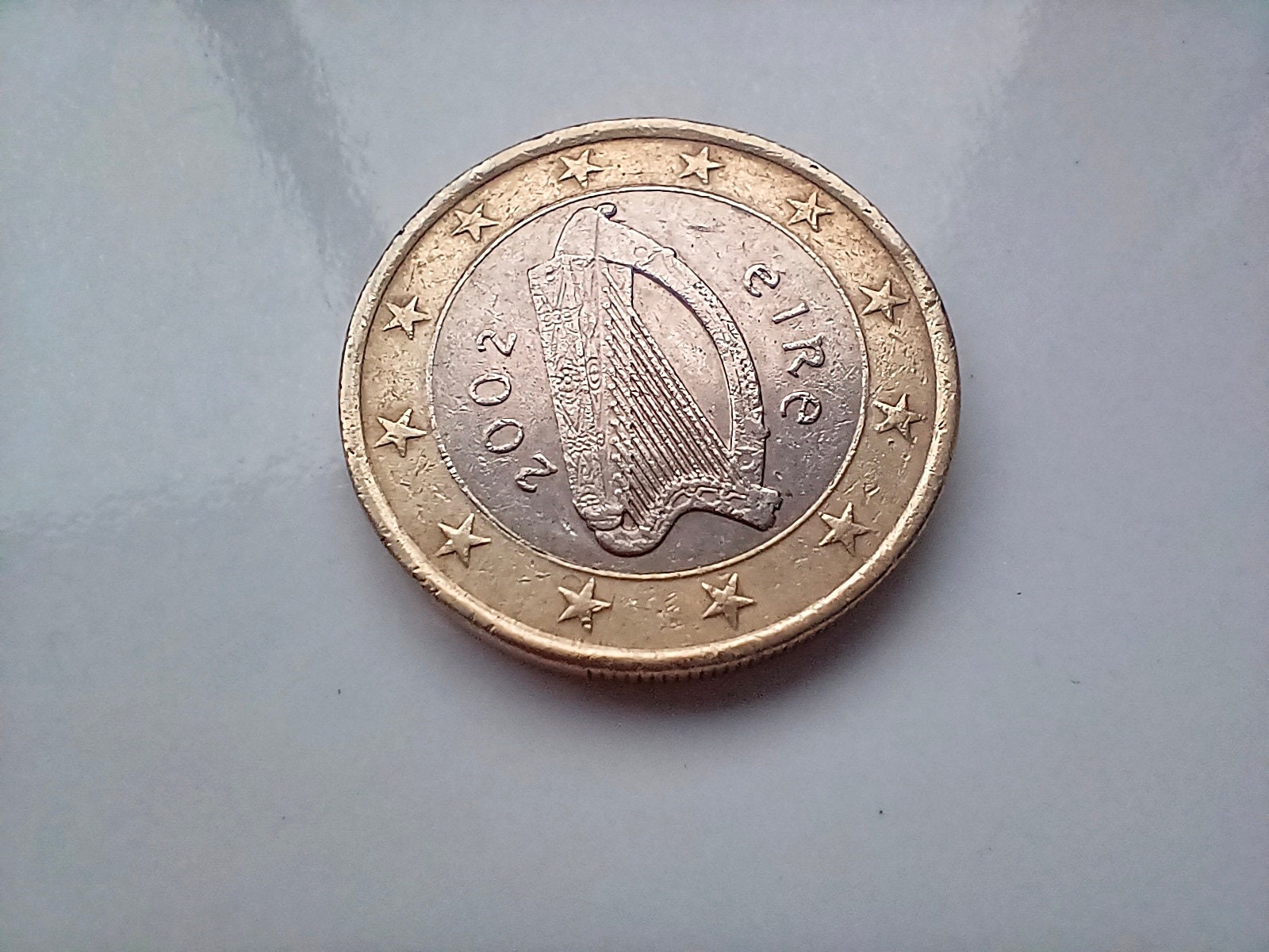 1 Euro 2002 Ireland Eire Celtic Harp Bimetallic Coin Rare Coin - Etsy