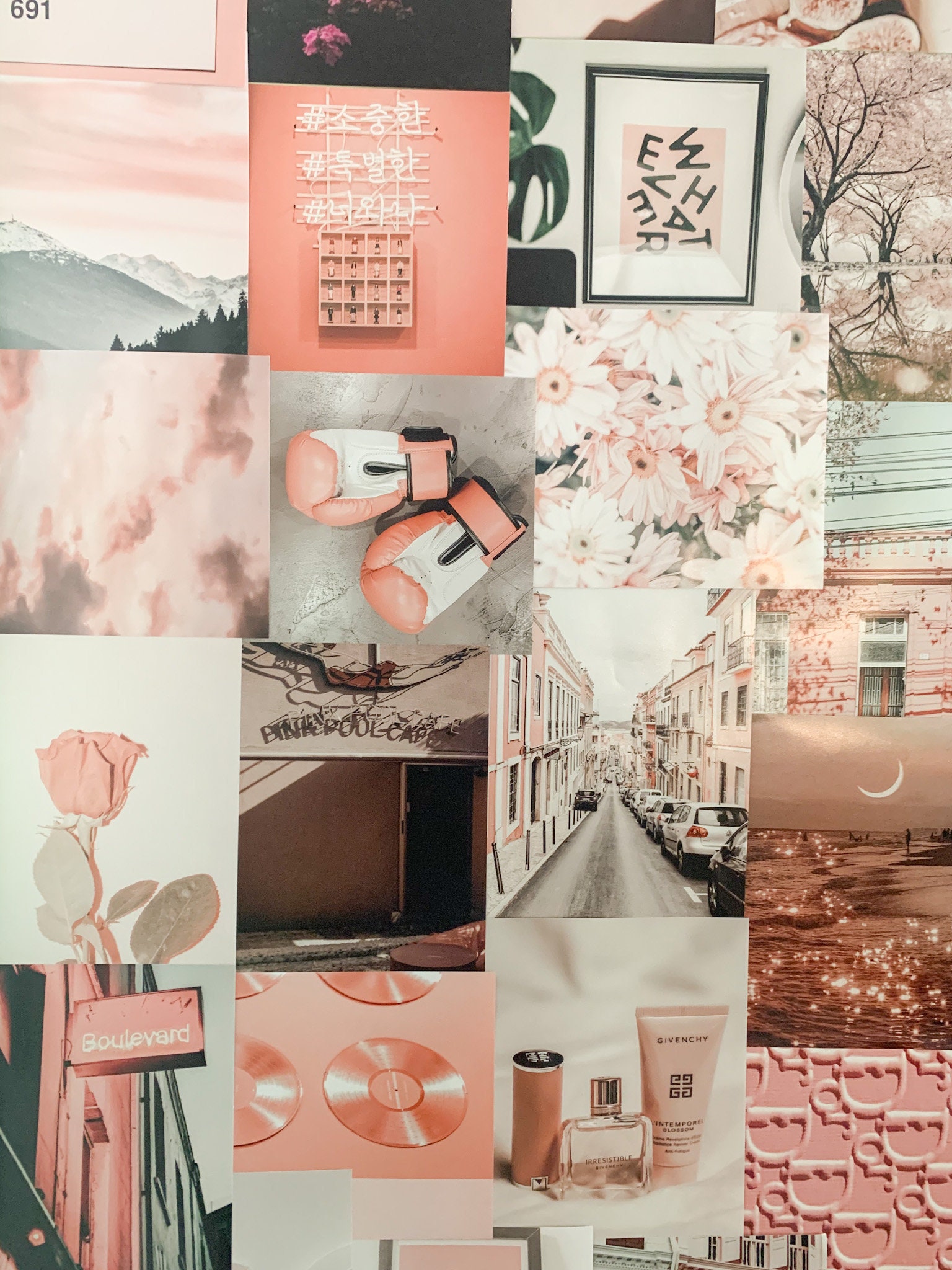 50/75 Prints Just Peachy Pink Collage Kit - Etsy