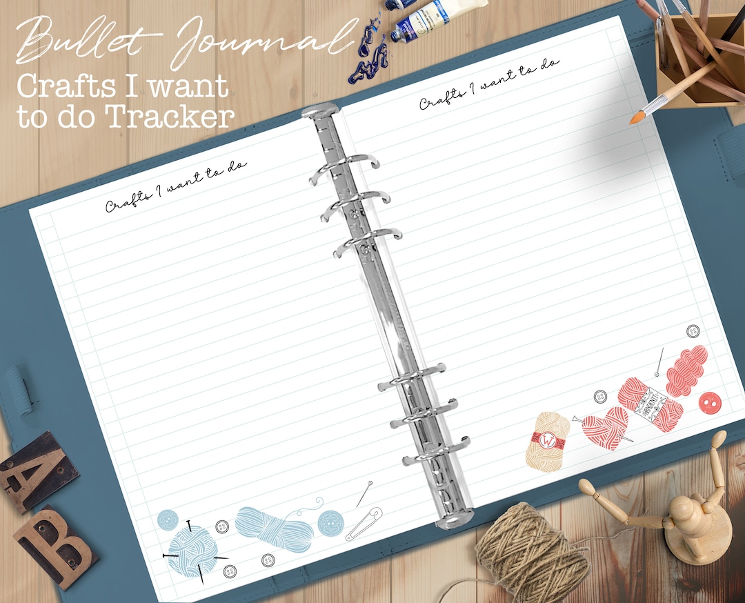 Printable Crafts I Want to Do Tracker Pages for Planners and Journals ...