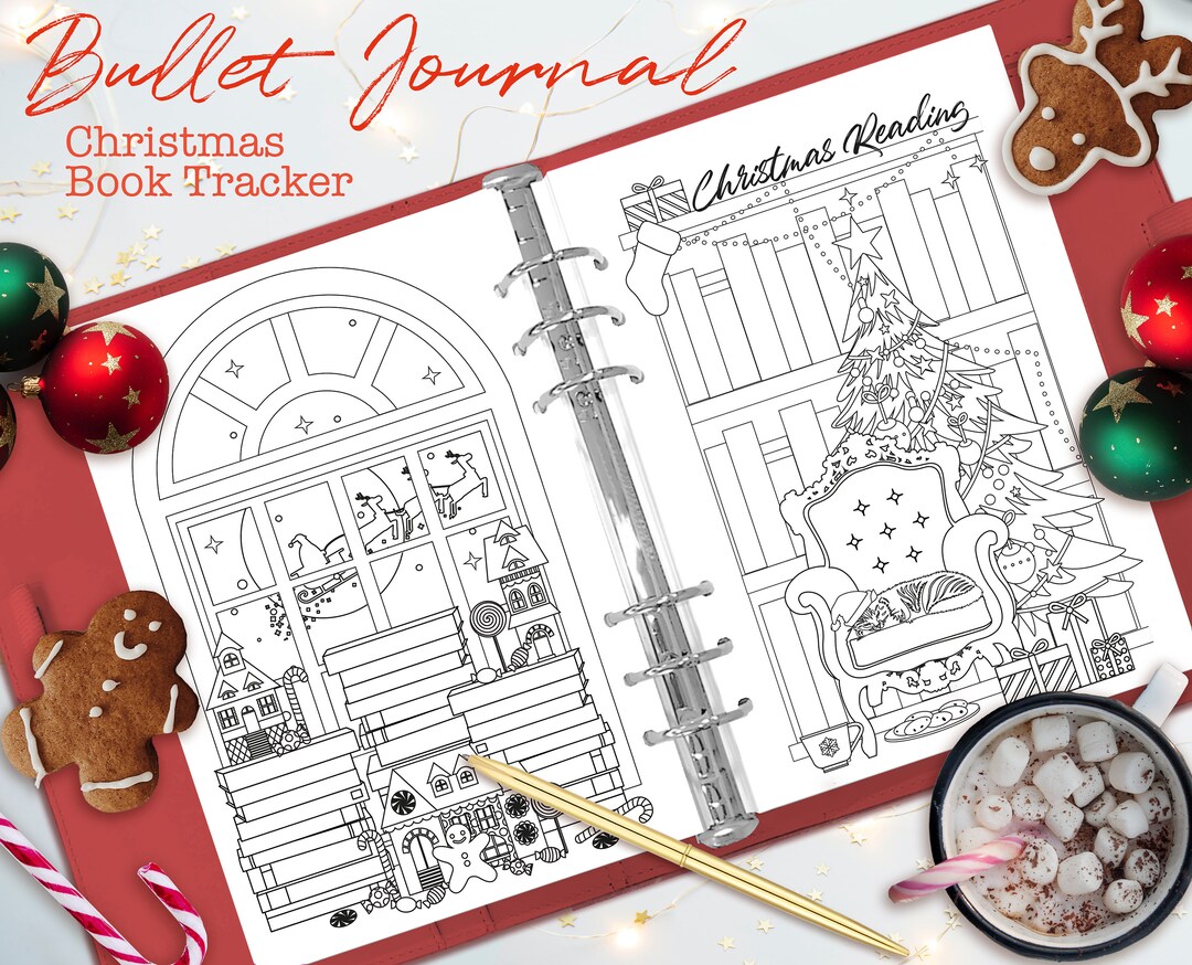 Printable Christmas Book Tracker Pages for Planners and Journals – Fits ...