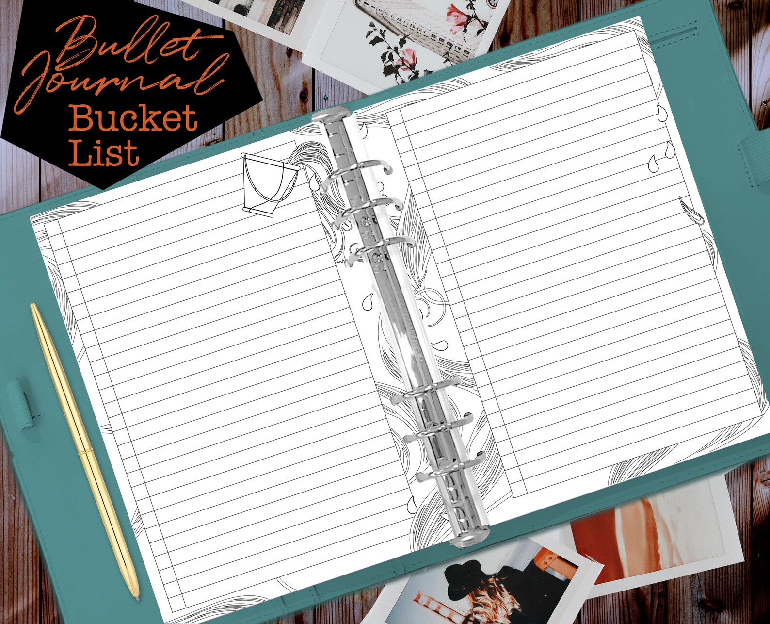 Printable Bucket List Tick List for Planners and Journals – Fits A5 and ...