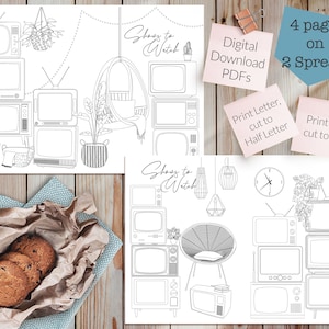 Printable TV Shows I Want to Watch Tracker Pages for Planners and ...