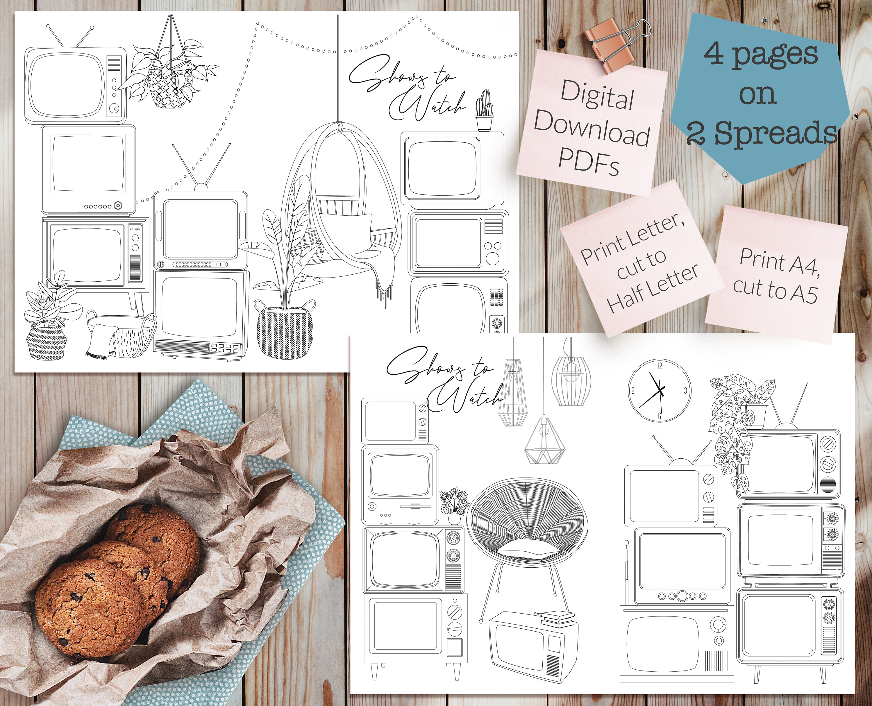 Printable TV Shows I Want to Watch Tracker Pages for Planners and ...