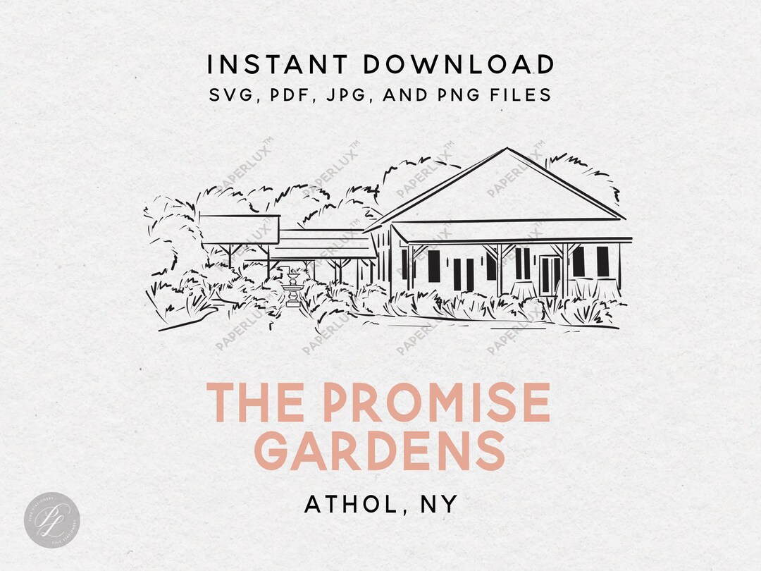 The Promise Gardens of the Adirondacks NY – Wedding Venue Illustration ...