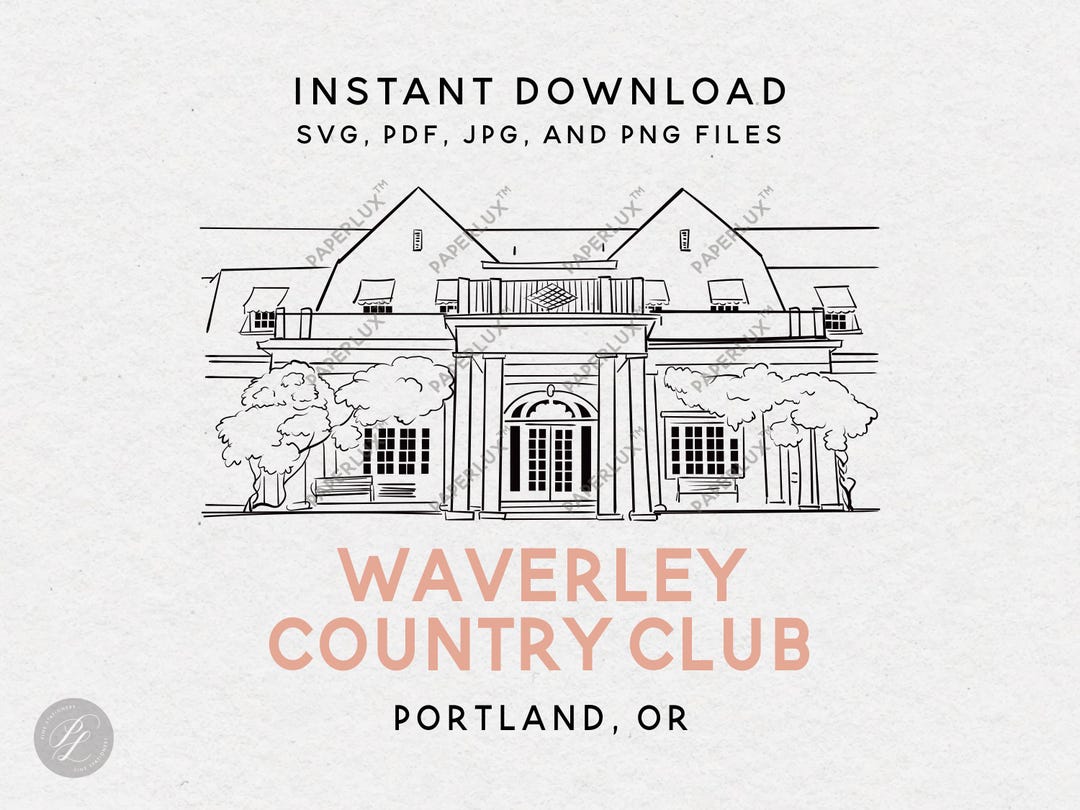 Waverley Country Club Portland OR – Wedding Venue Illustration Svg Png ...
