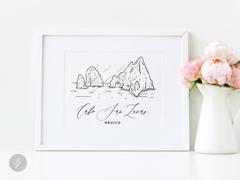 Cabo San Lucas Wedding Art – Mexico Venue Clipart – Svg, Png, Pdf, Jpg ...