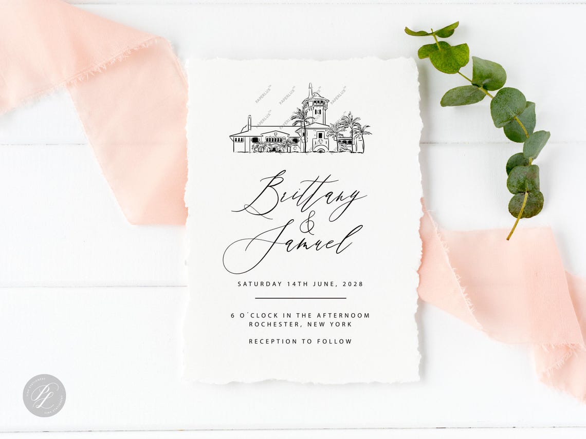Mar-a-lago Wedding Art – Palm Beach Venue Clipart – Svg, Png, Pdf, Jpg ...