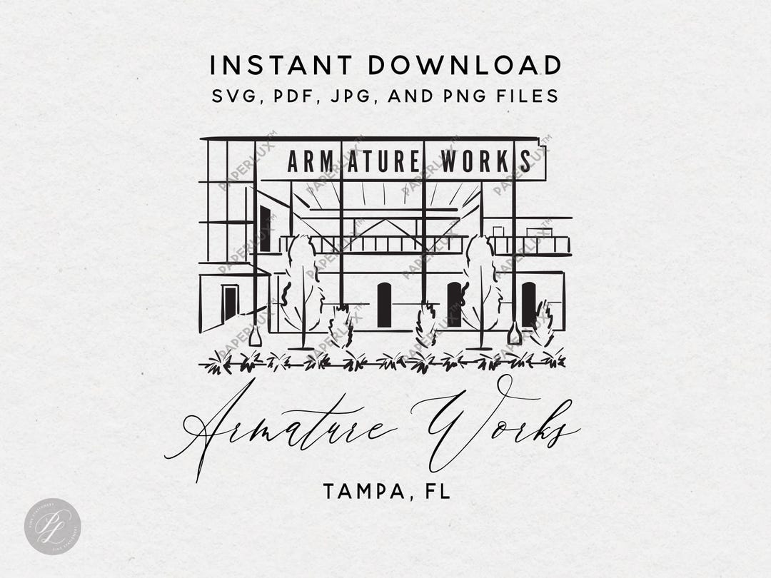 Armature Works Wedding Venue Illustration – Tampa FL Clip Art – Svg ...