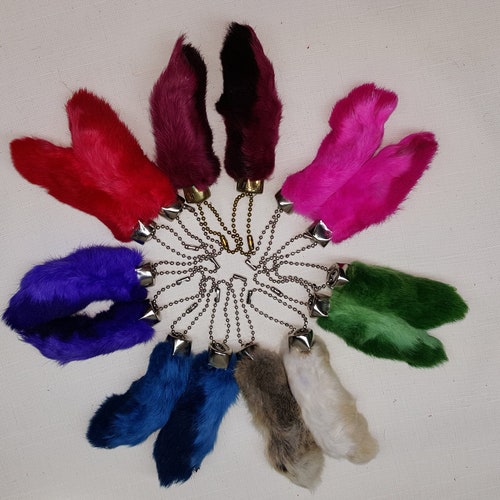Rabbit Foot Key Chain - Etsy