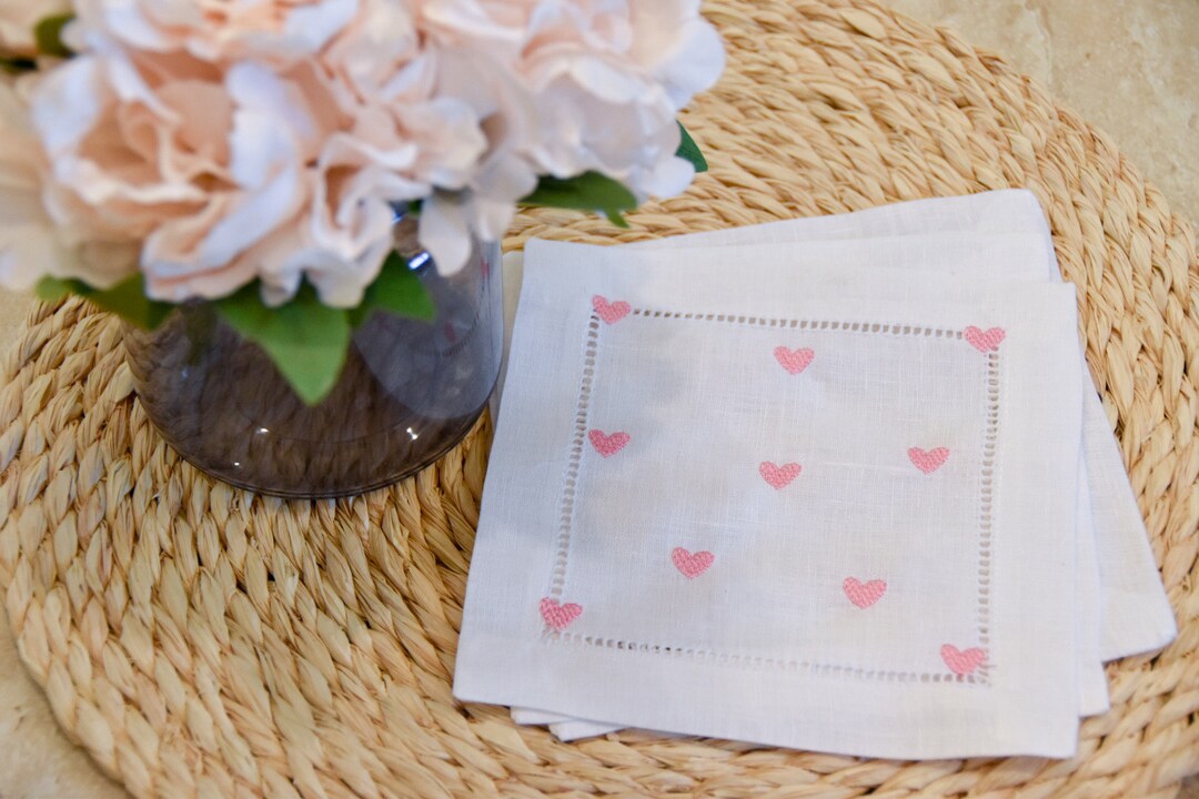 Mini Hearts Cocktail Napkin | Holiday Napkin | Housewarming Gift ...