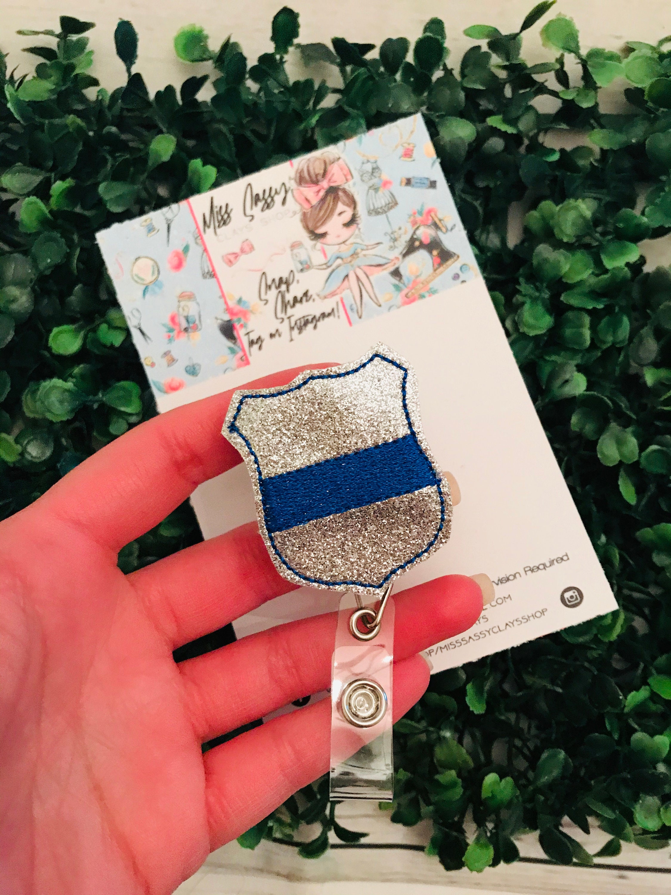 Nurse Nursing Police Badge Teacher ID Badge Reel Holder - Etsy