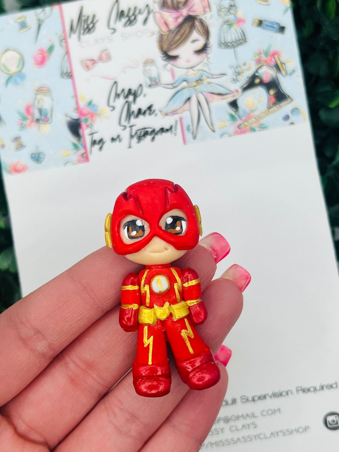 Famous Character Superhero Clay Clays for Bows Crafts Centros De Lazos ...