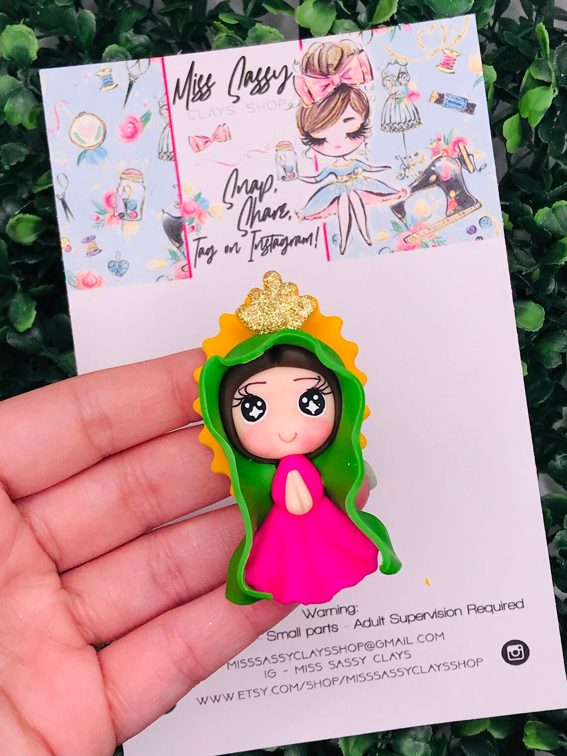 Virgin Mary Bow Clay center Clay bow center polymer Clay Clays | Etsy