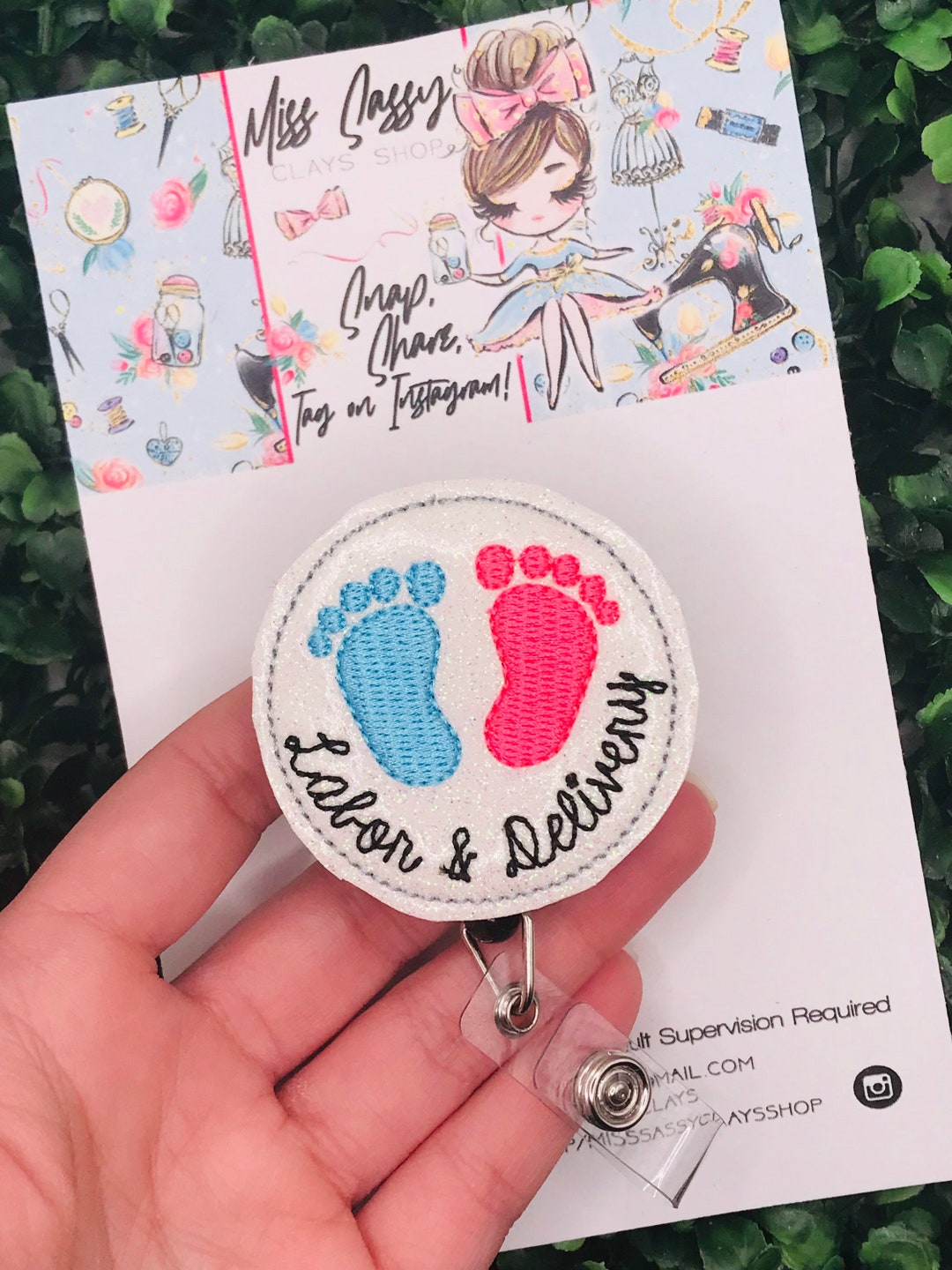 Labor and Delivery L&D Nurse Nursing Retractable ID Badge Reel - Etsy