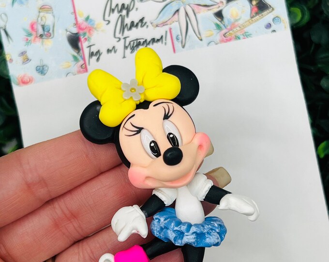 Famous Mouse Beach Summer Surfer Character Bow Polymer Clay Clays for ...