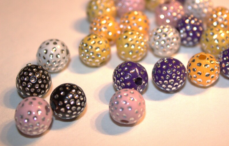 Round Beads Assorted Size Color .5cm to 1cm - Etsy