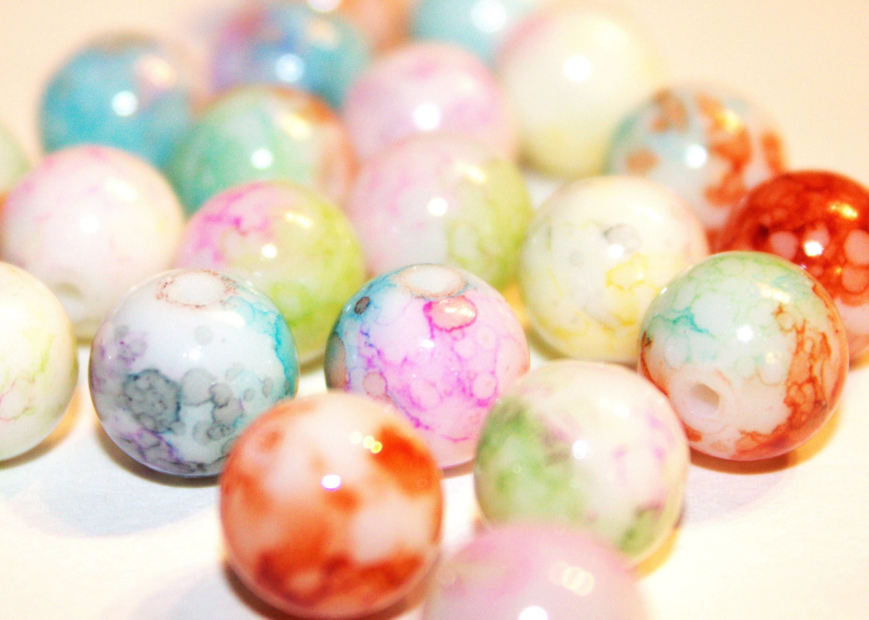 Round Beads Assorted Size Color .5cm to 1cm - Etsy