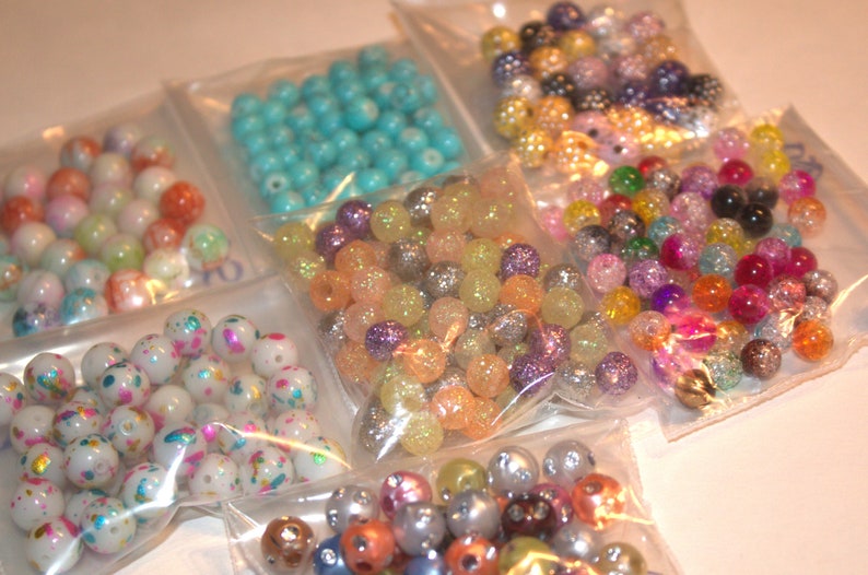 Round Beads Assorted Size Color .5cm to 1cm - Etsy