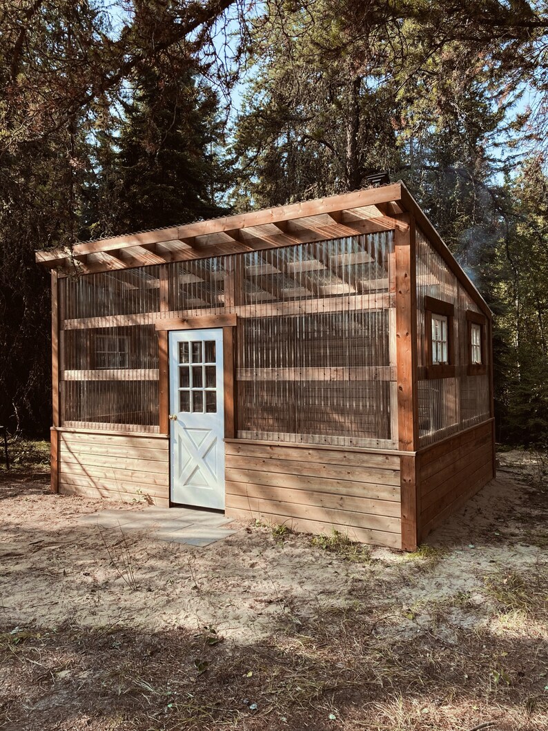 Iris 12' X 16' DIY Timber Style Greenhouse Building - Etsy