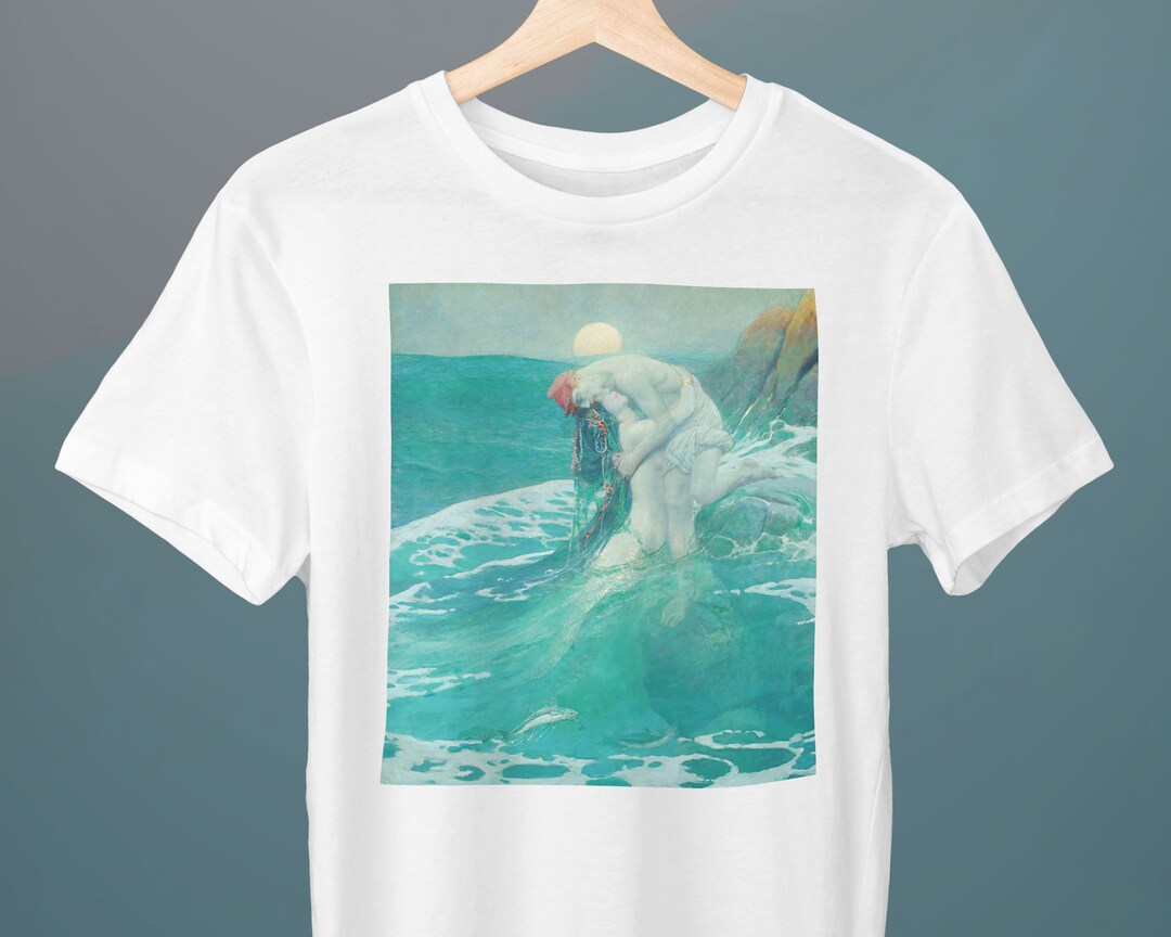 The Mermaid, Howard Pyle, Unisex T-shirt, Art T-shirt, Mermaid T-shirt ...
