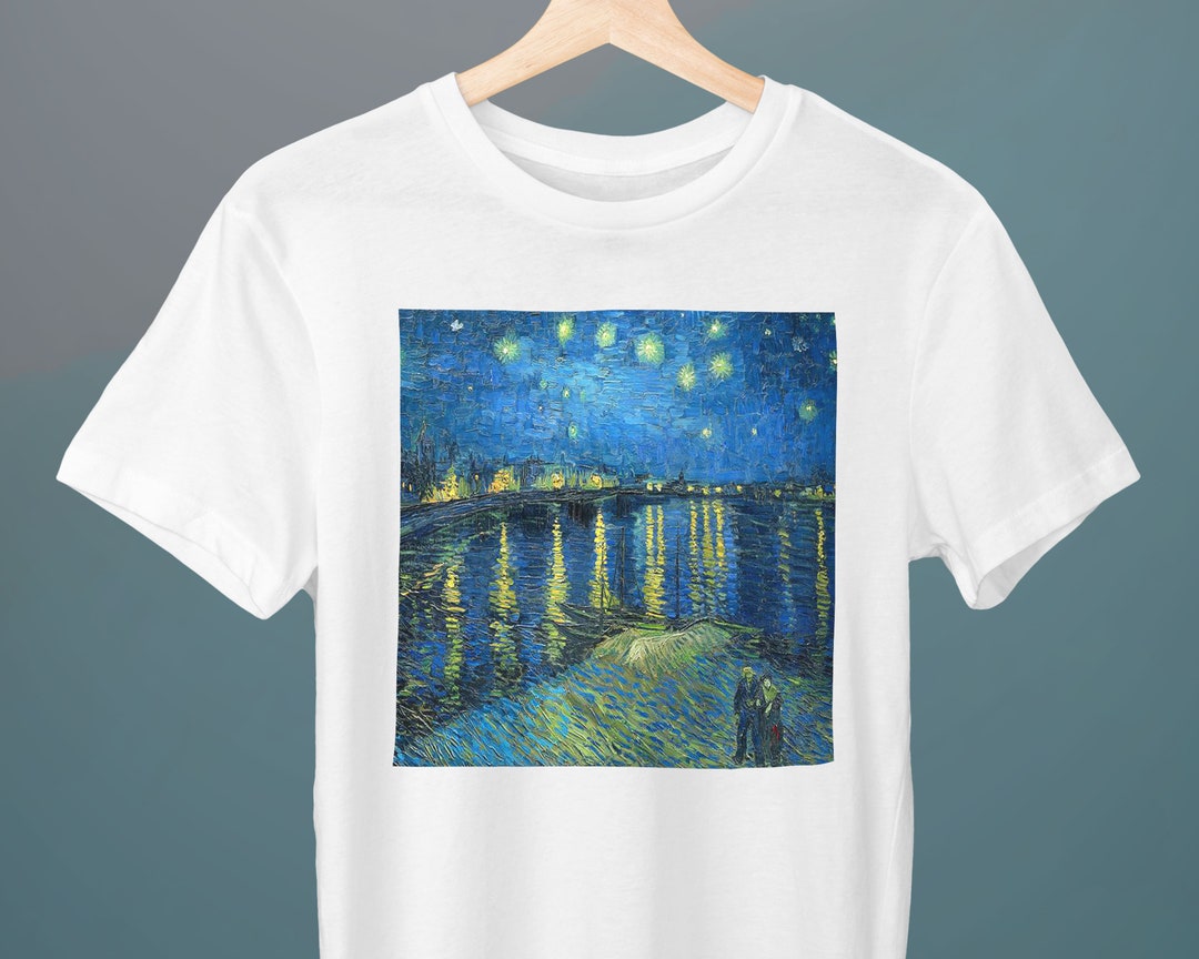 Starry Night Over the Rhone, Vincent Van Gogh, Unisex T-shirt, Art T ...