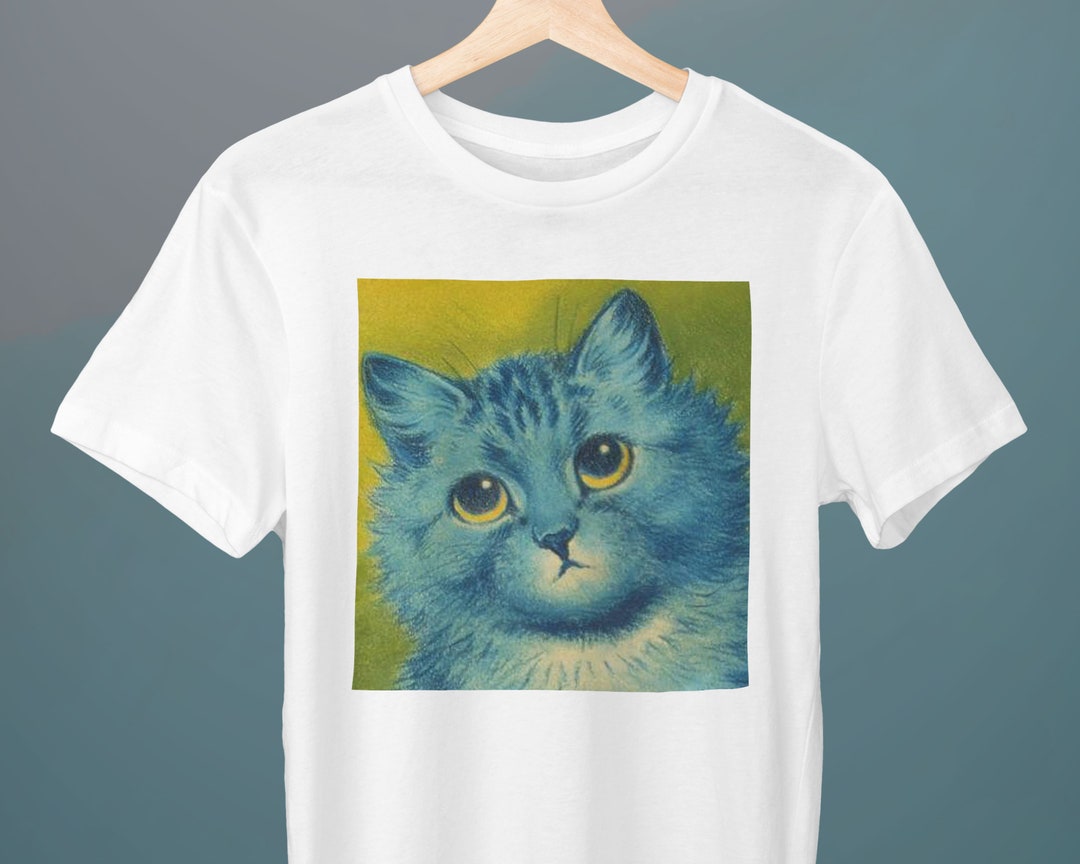 Chat bleu, Peinture Louis Wain, T-shirt unisexe, T-shirt d’art, T-shirt ...