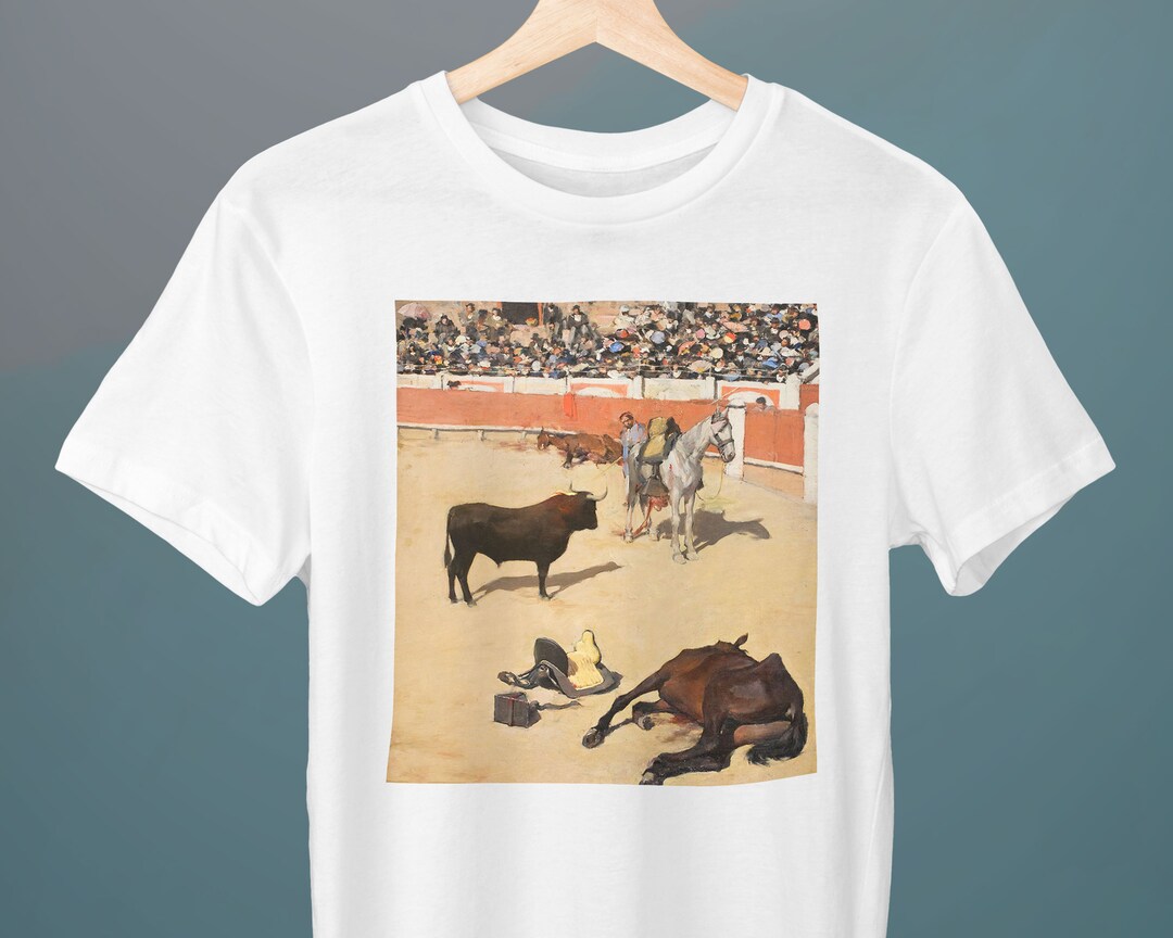 Bulls, Dead Horses, Ramon Casas Painting, Unisex T-shirt, Gift for Her ...