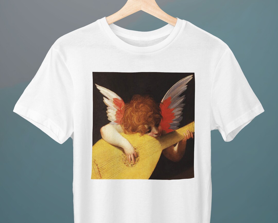 Musical Angel, Rosso Fiorentino Painting, Unisex T-shirt, Art T-shirt ...