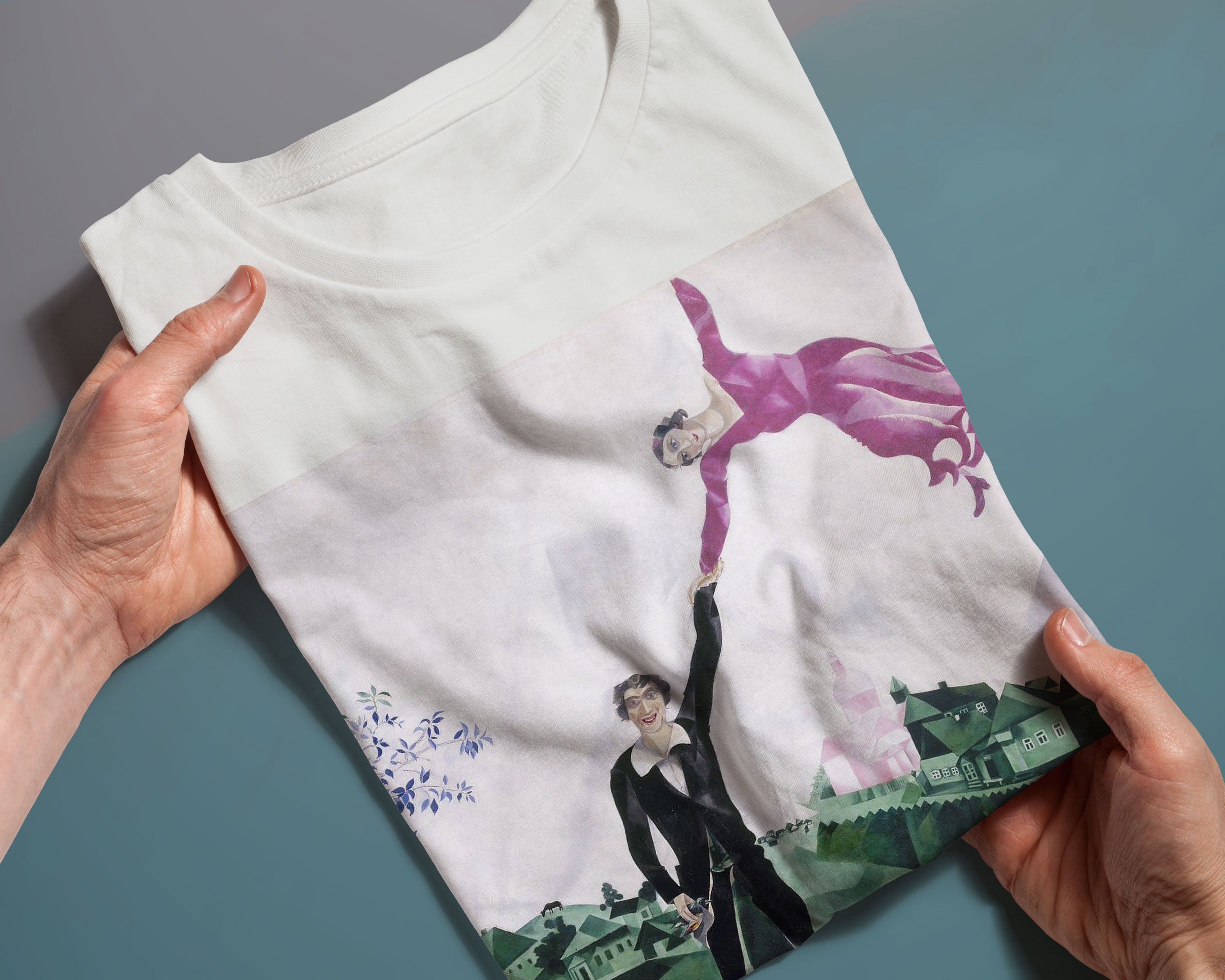 The Promenade, Marc Chagall Painting, Unisex T-shirt, Fine Art T-shirt ...