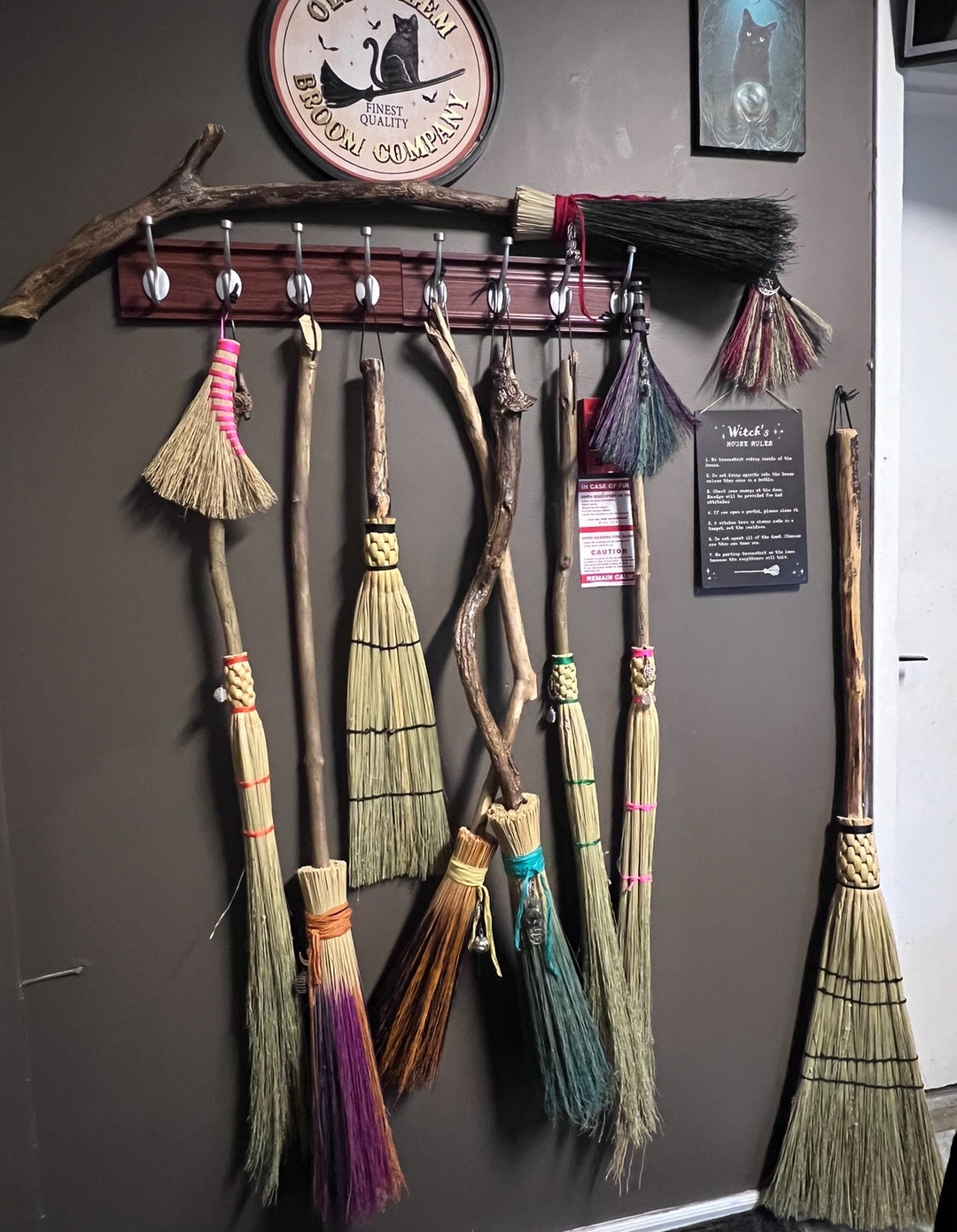 Witch Brooms Besom Brooms Alter, Cobweb, Fireplace, Sweeper - Etsy