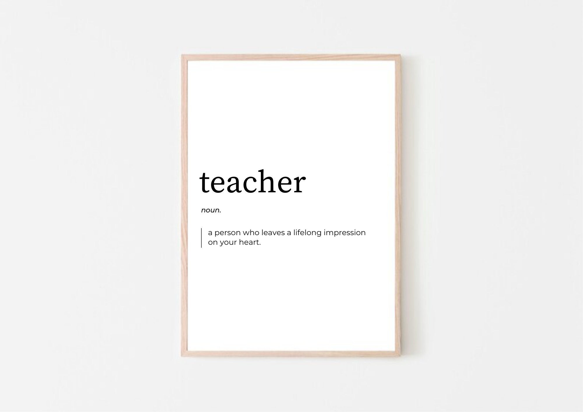 Teacher Gift, Teacher Definition, Teacher Definition Poster, Teacher ...
