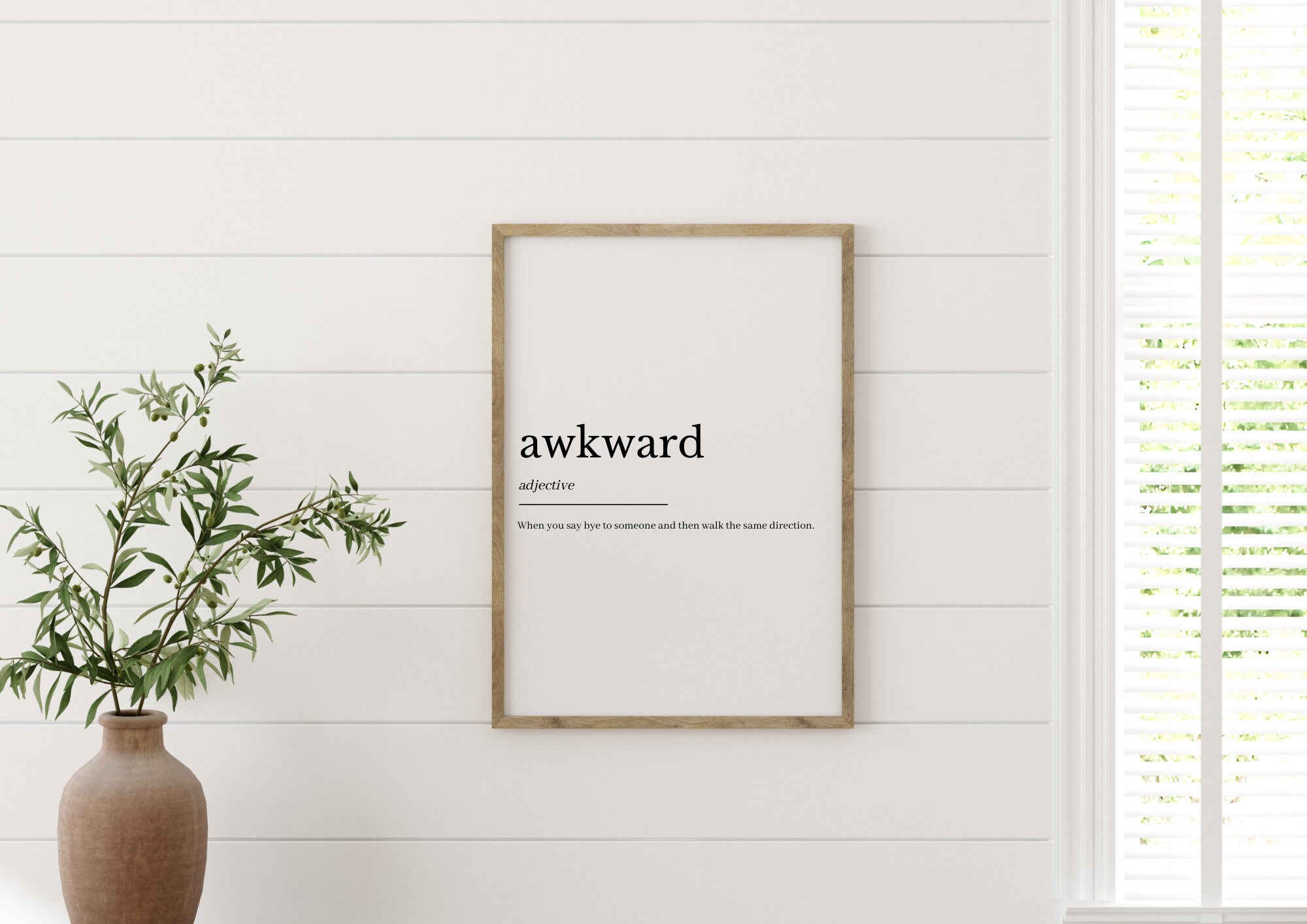 Funny Wall Art, Definition Print, Awkward Definition, Definition, Funny ...