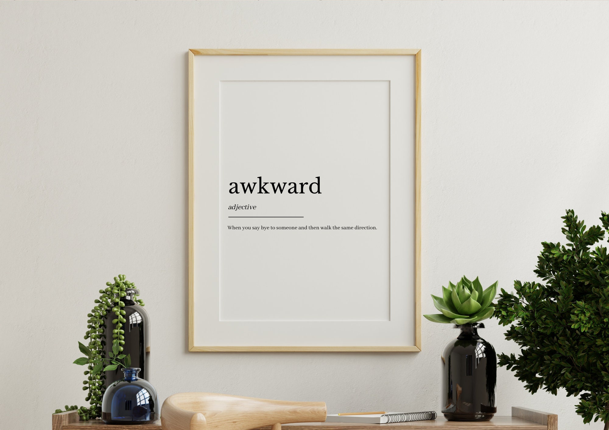 Funny Wall Art, Definition Print, Awkward Definition, Definition, Funny ...