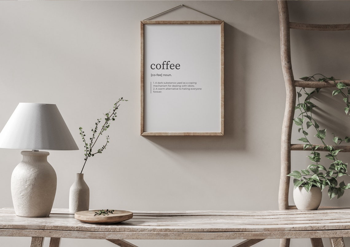 Coffee Definition Print, Humorous Definition Print, Coffee Definition ...
