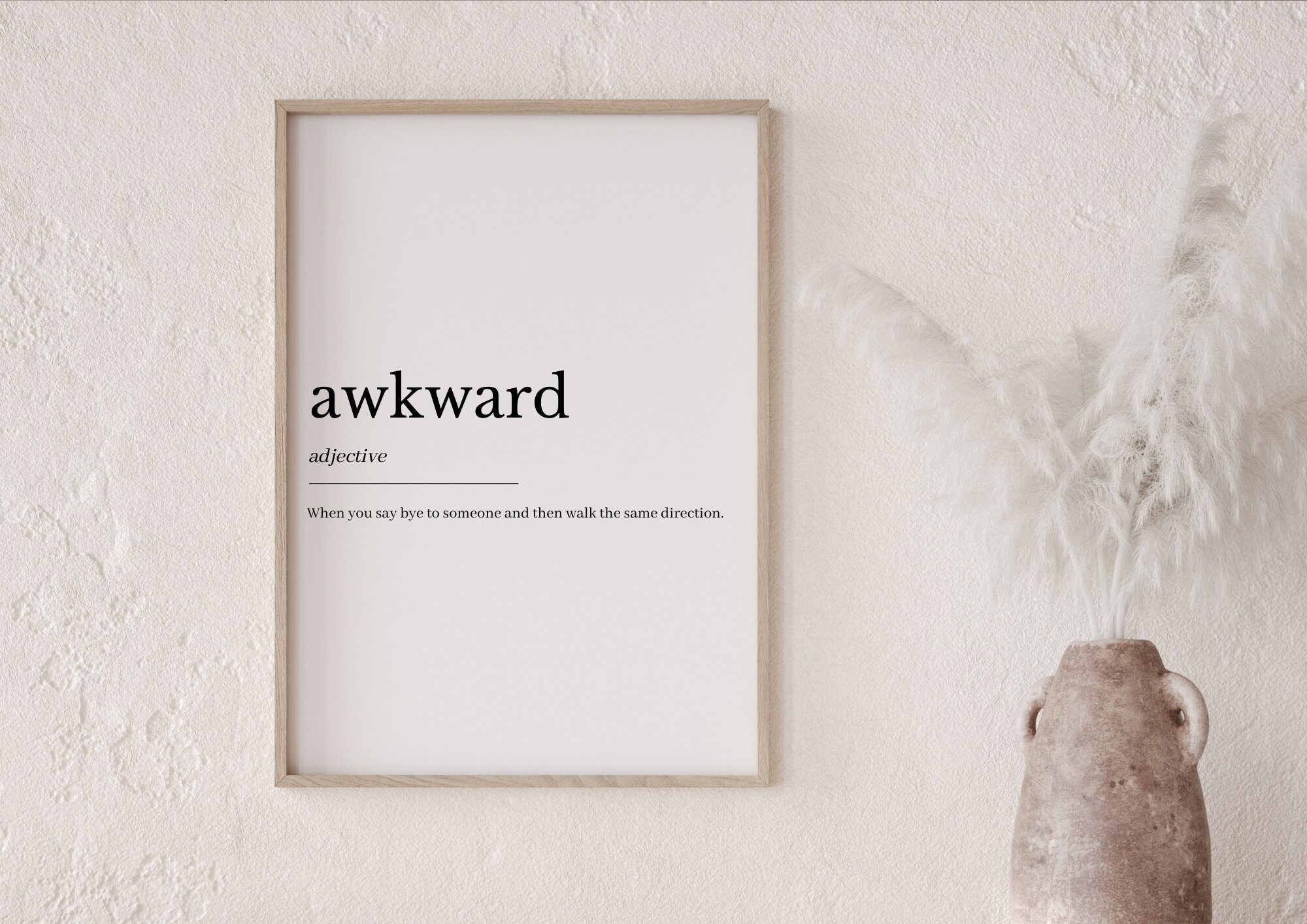 Funny Wall Art, Definition Print, Awkward Definition, Definition, Funny ...