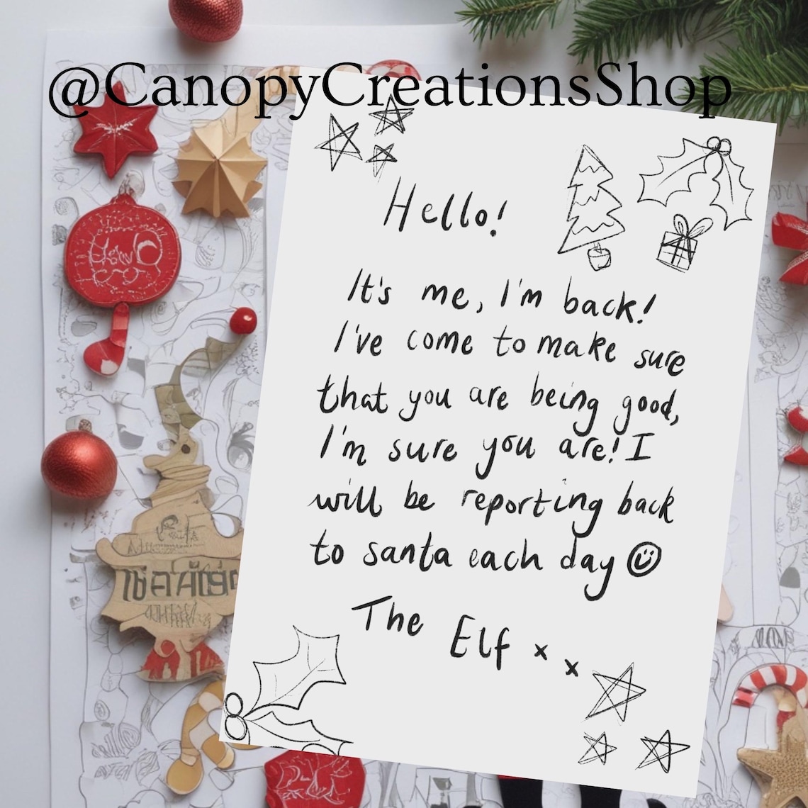 A4 Printable Elf on the Shelf Letter. 1st December Elf Written Letter ...