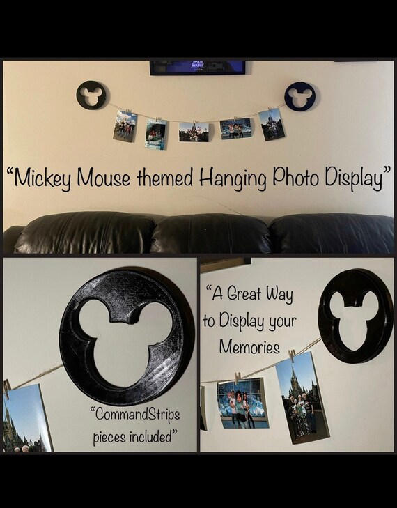 Mickey Mouse Themed Hanging Photo Display | Etsy