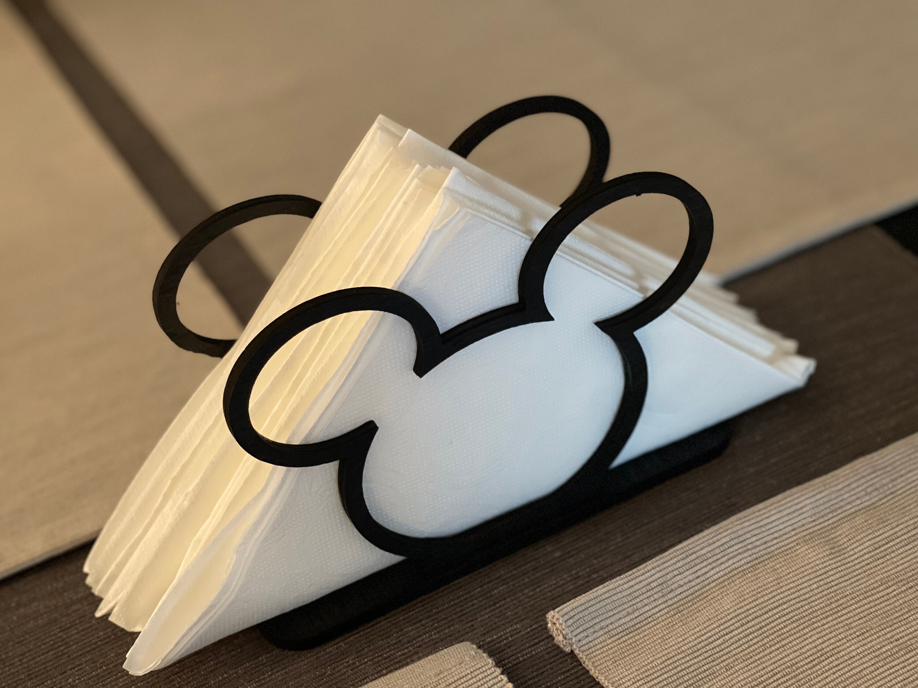 Mickey Mouse Themed Napkin Holder Laser Cut Wood - Etsy