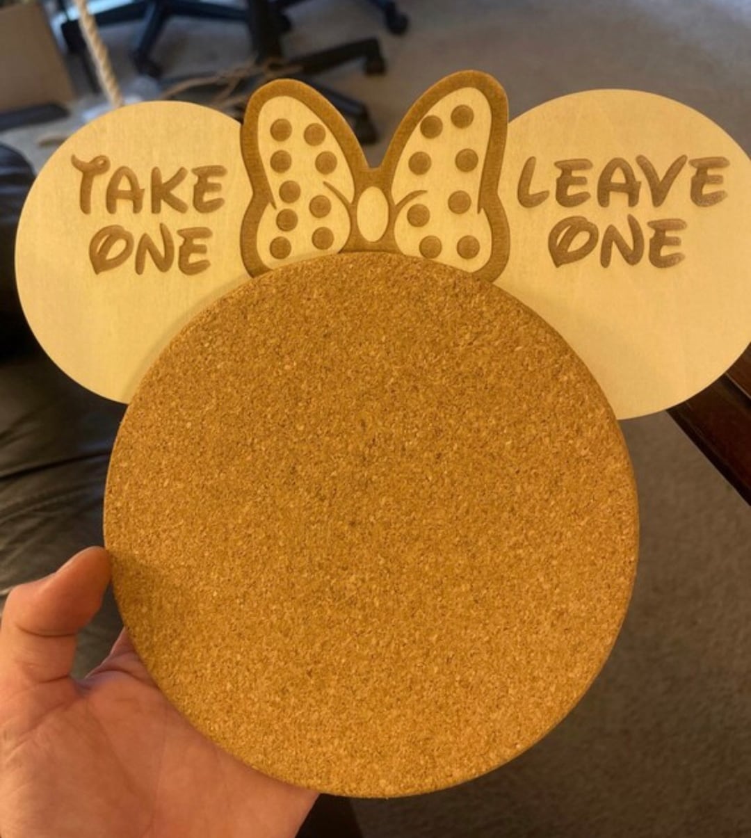 Take One Leave One Mickey Shaped Cork Board Pin Trading Pin - Etsy
