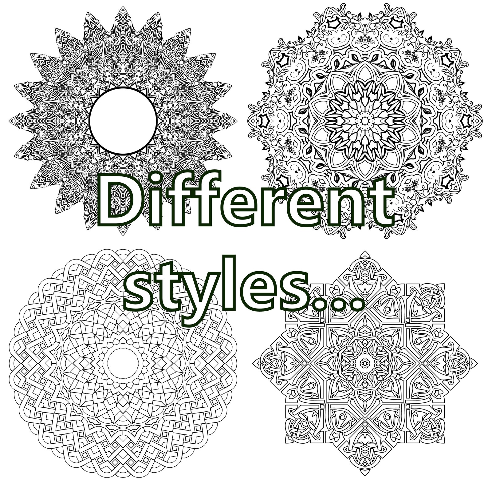 Coloring Pages — High Resolution Mandalas - Etsy