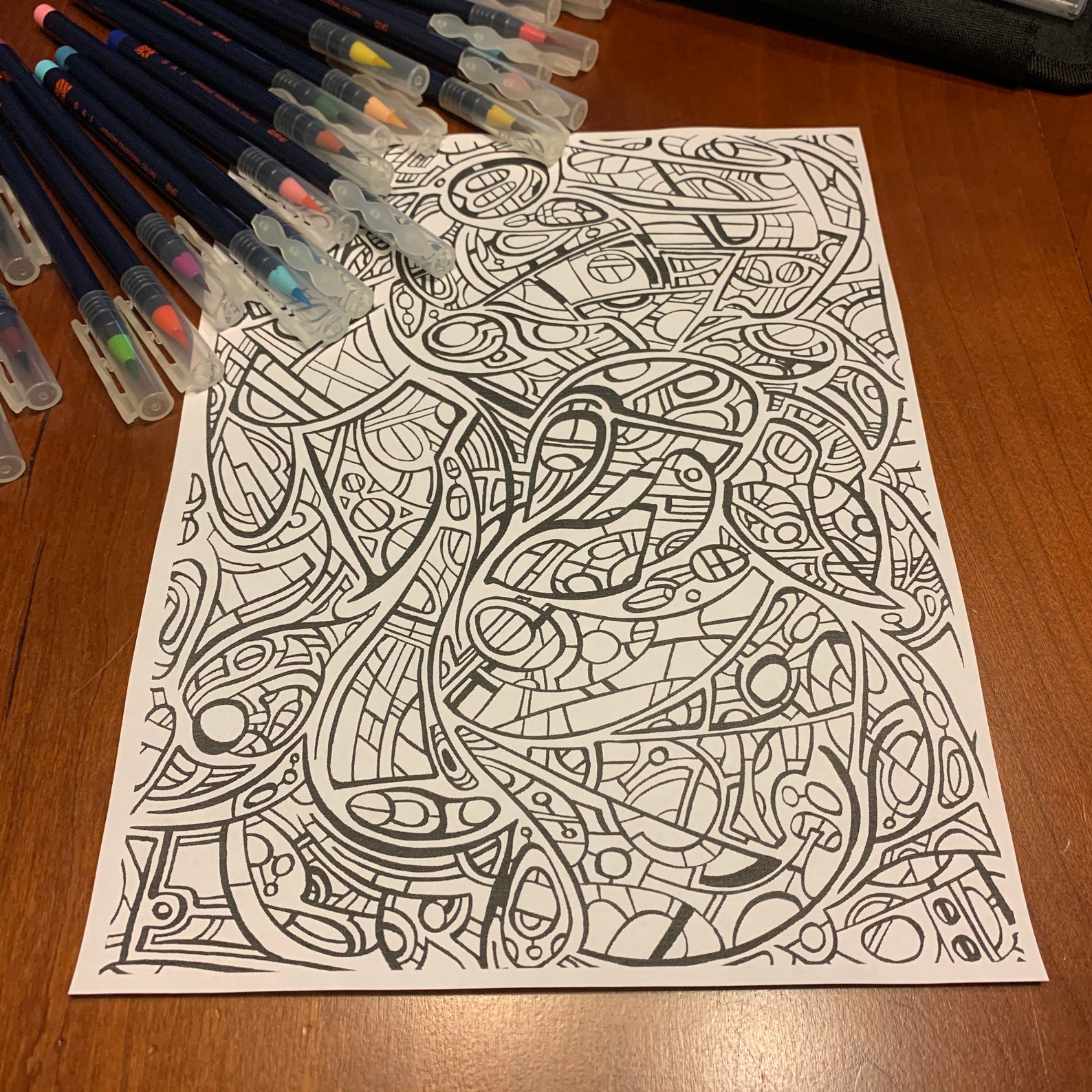 5 Challenging Coloring Pages, Fun for Adults and Children: the Swirly ...