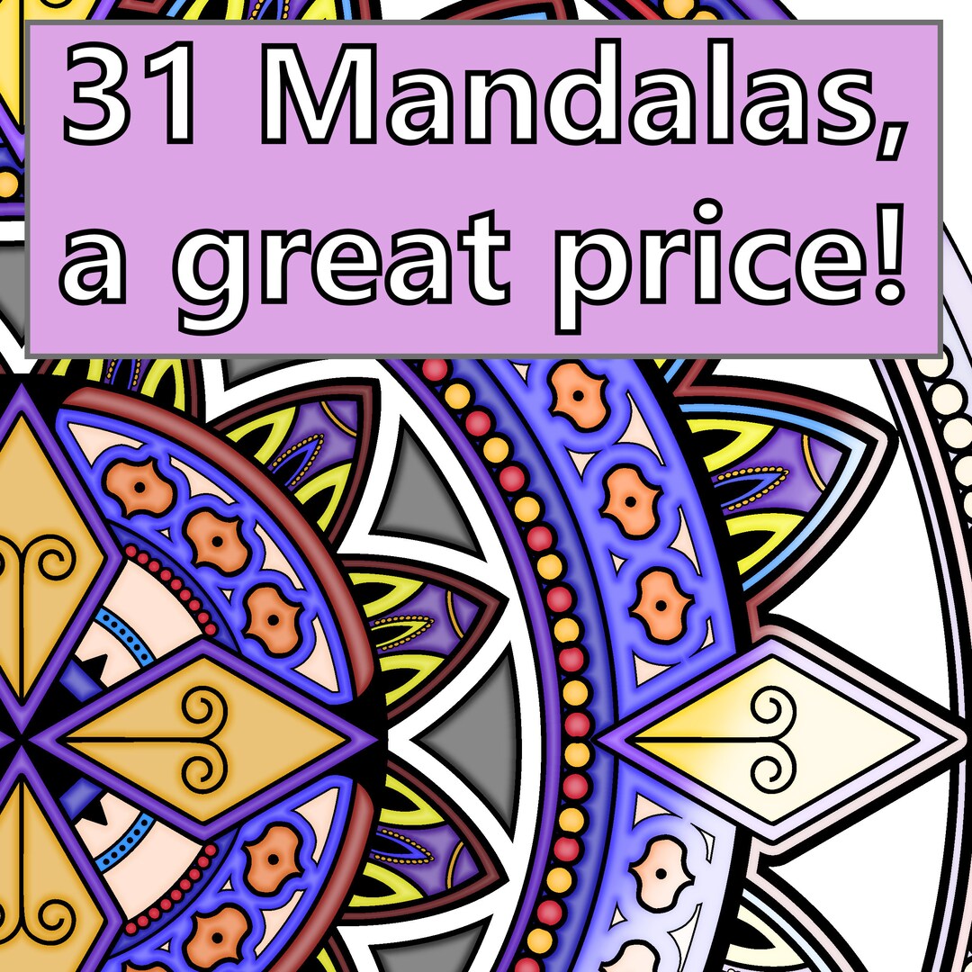 Coloring Pages — High Resolution Mandalas - Etsy