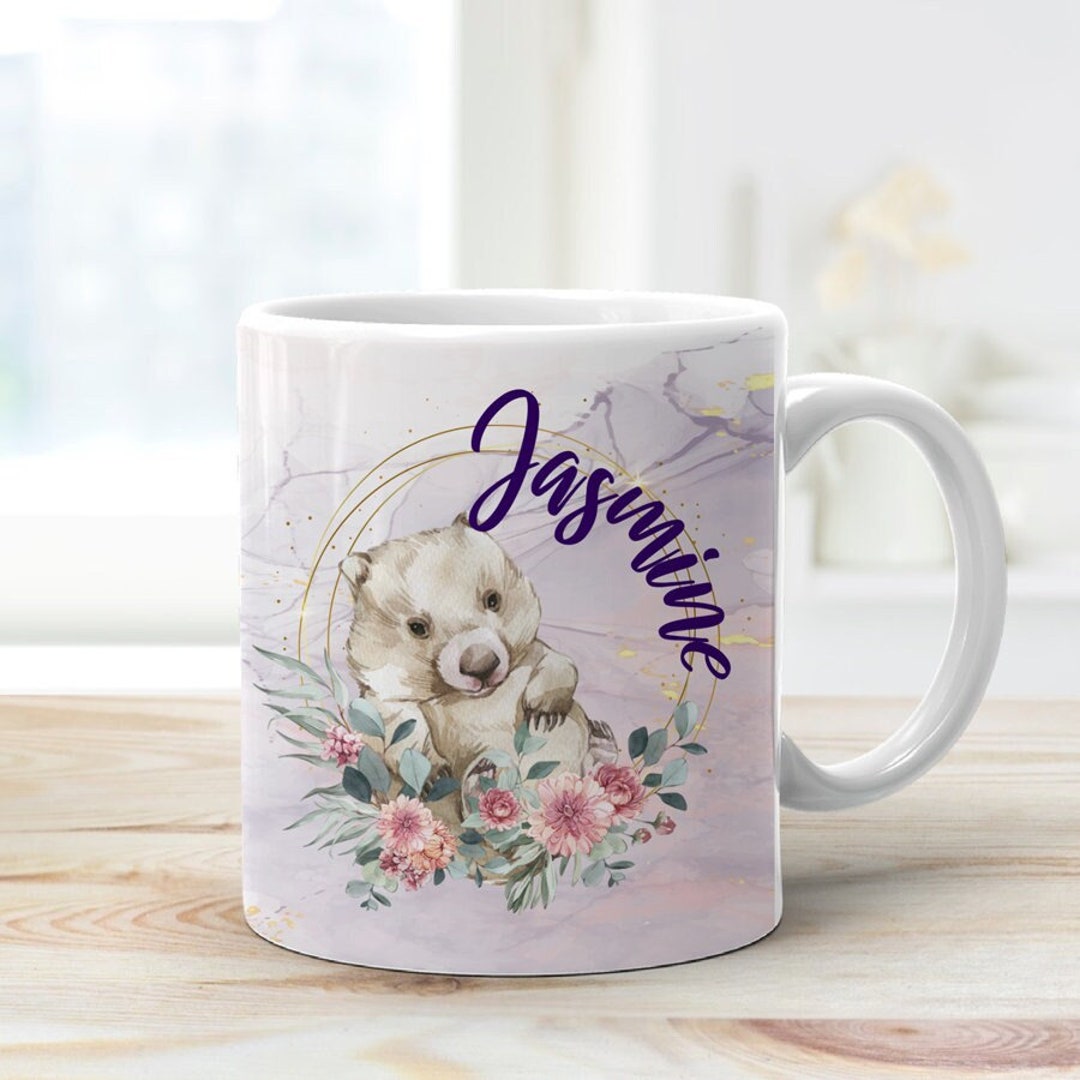 Personalised Wombat Mug, Personalised Australian Animal Mug, Wombat Mug ...