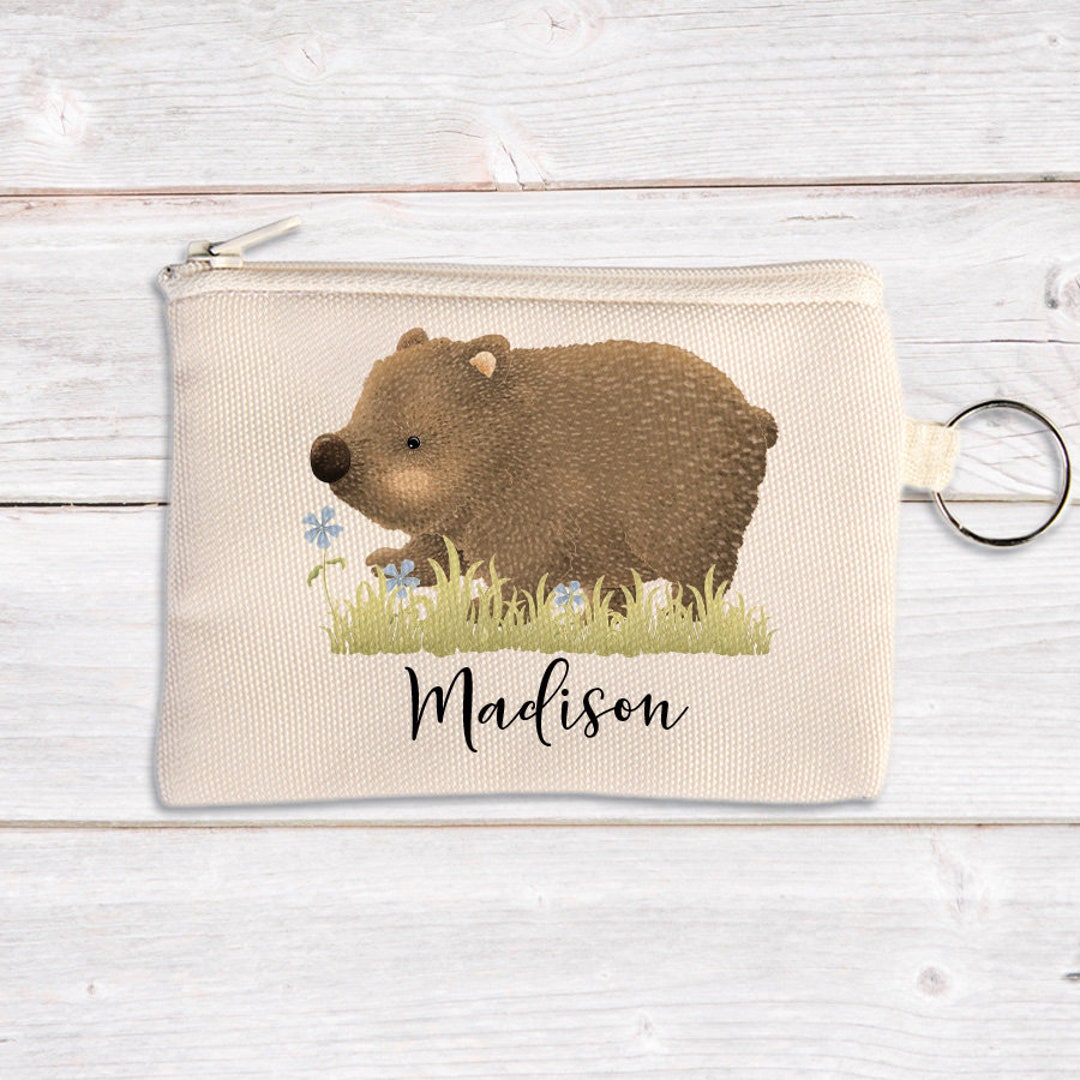 Personalised Wombat Coin Pouch, Custom Canvas Pouch - Etsy